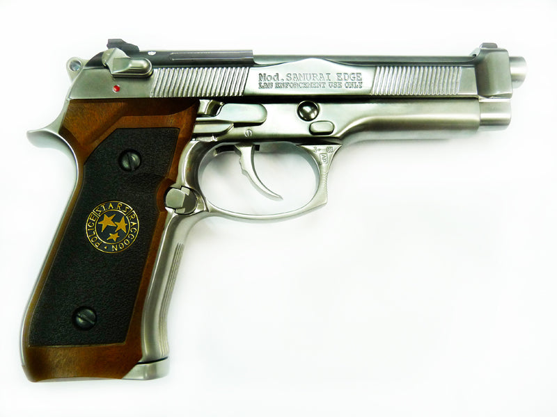 SAMURAI EDGE STANDARD MOD - Biohazard Full Metal GBB Pistol ( Silver ...